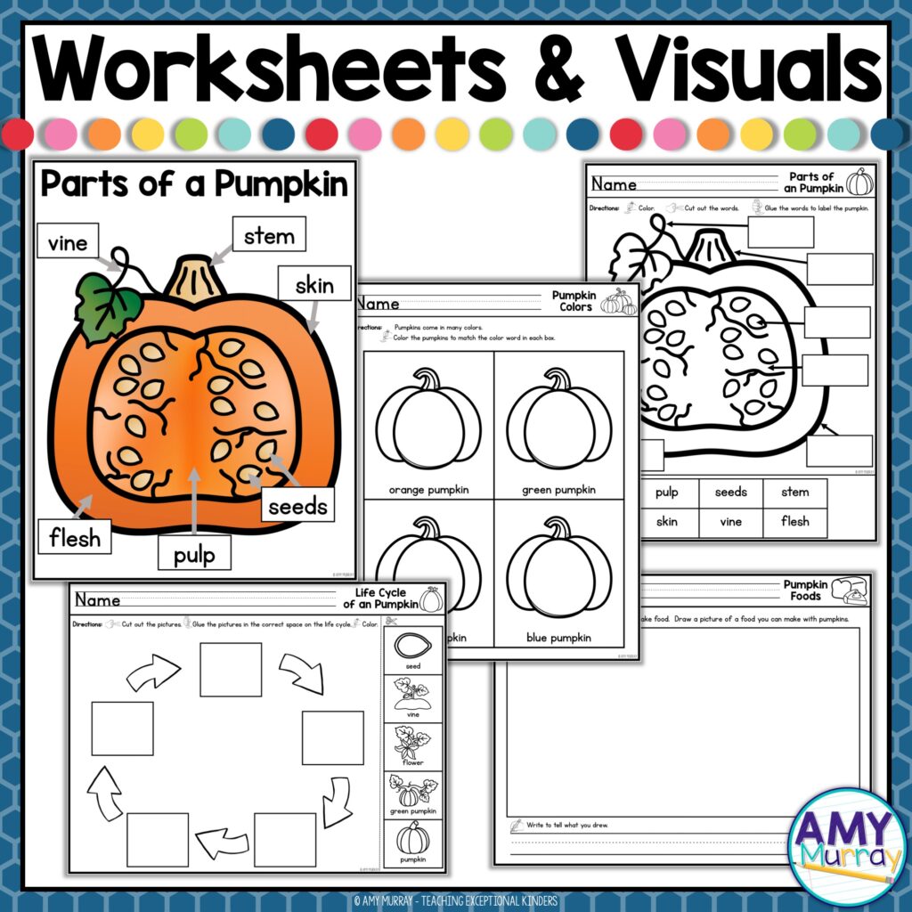 Pumpkin Life Cycle Worksheets and Seesaw Activity | Kindergarten ...
