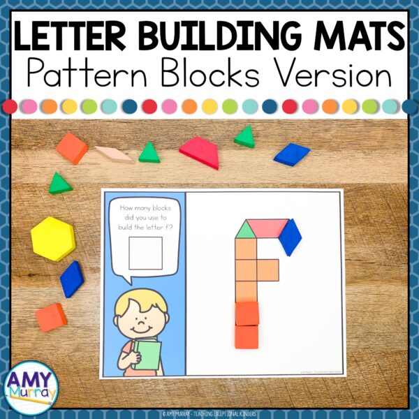 Pattern Blocks Letter Building Mats | Fine Motor Alphabet Center ...