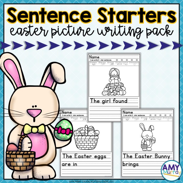 Easter Picture Writing Prompts with Sentence Starters - Teaching ...