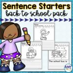 Back to School Writing Prompts with Pictures and Sentence Starters ...
