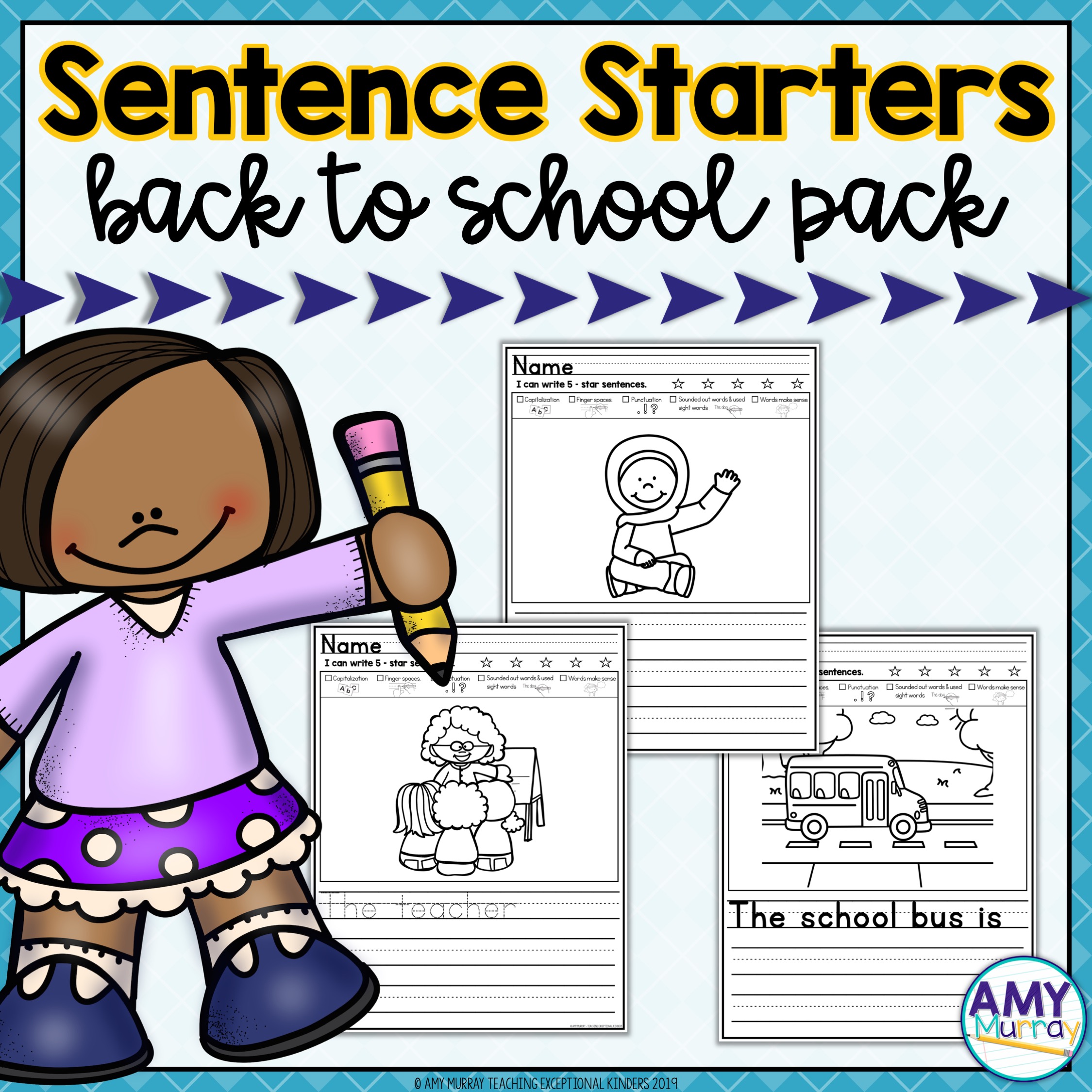 Back To School Writing Prompts With Pictures And Sentence Starters Back To School Writing Prompts With Pictures And Sentence Starters