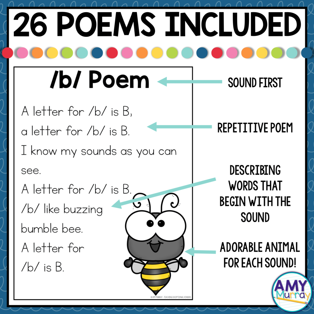 Letter Sound Poems - Teaching Exceptional Kinders