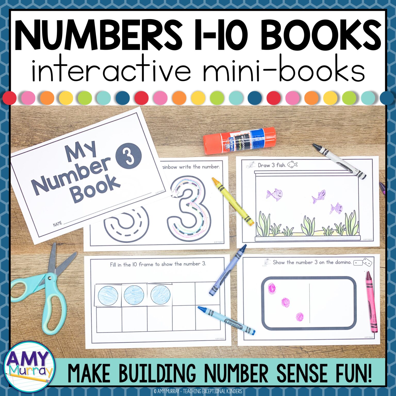 Number Posters on White Shiplap - Teaching Exceptional Kinders