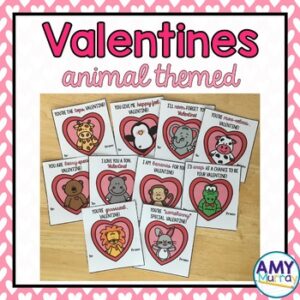 Valentine Cards Animal Themed - Teaching Exceptional Kinders