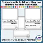 Thankful Writing Prompts Class Book and Digital Activity for Seesaw ...