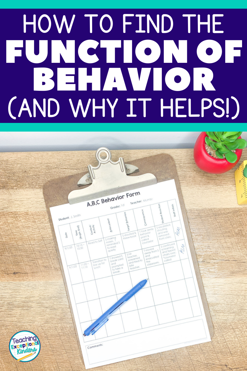 How To Find The Function Of Behavior and Why Teaching Exceptional How To Find The Function Of Behavior and Why Teaching Exceptional