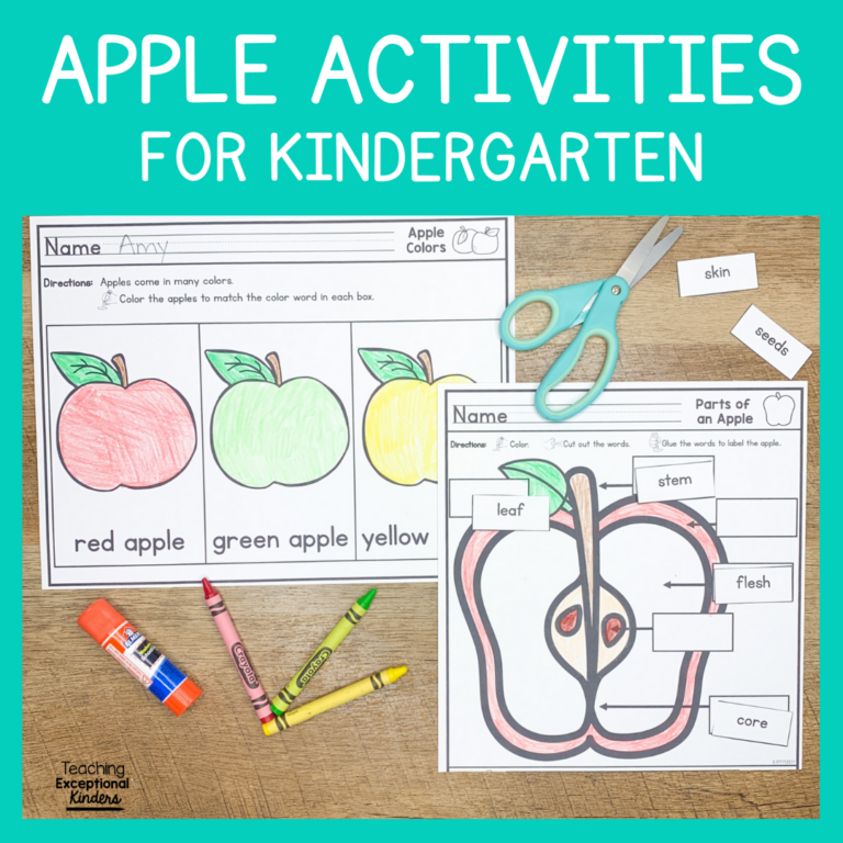 10 Engaging Apple Activities for Kindergarten - Teaching Exceptional ...