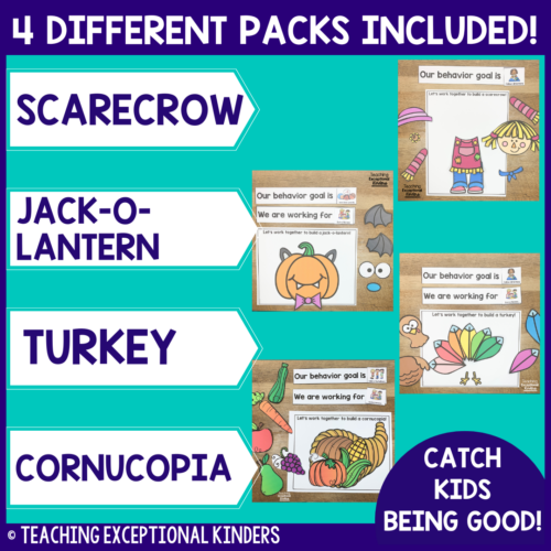Fall Whole Class Reward System Behavior Incentive Chart Bundle ...