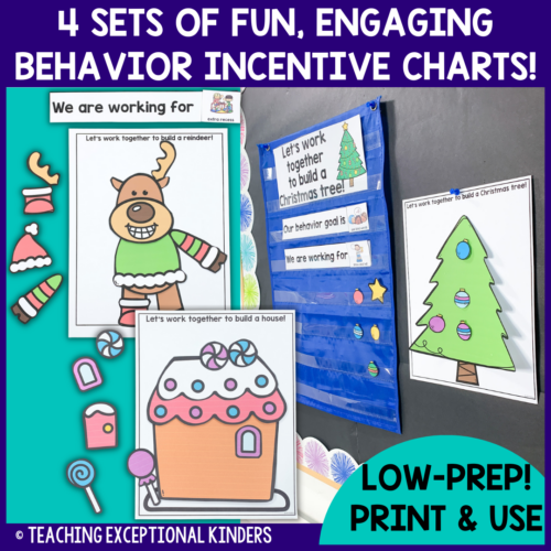 December Whole Class Reward System Behavior Incentive Chart Bundle ...