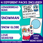 Winter Build-a-Reward Chart Whole Class Reward System Bundle - Teaching ...