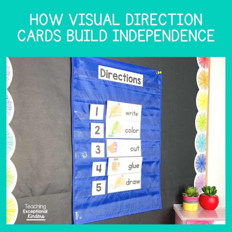 How Visual Direction Cards Build Independence in Kindergarten ...