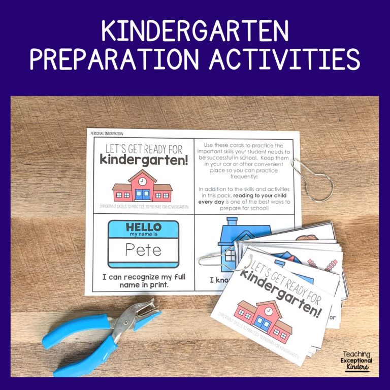 Kindergarten Preparation Activities for Your Incoming Students ...