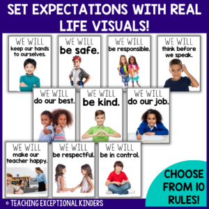 Classroom Rules Posters Photo Version - Teaching Exceptional Kinders