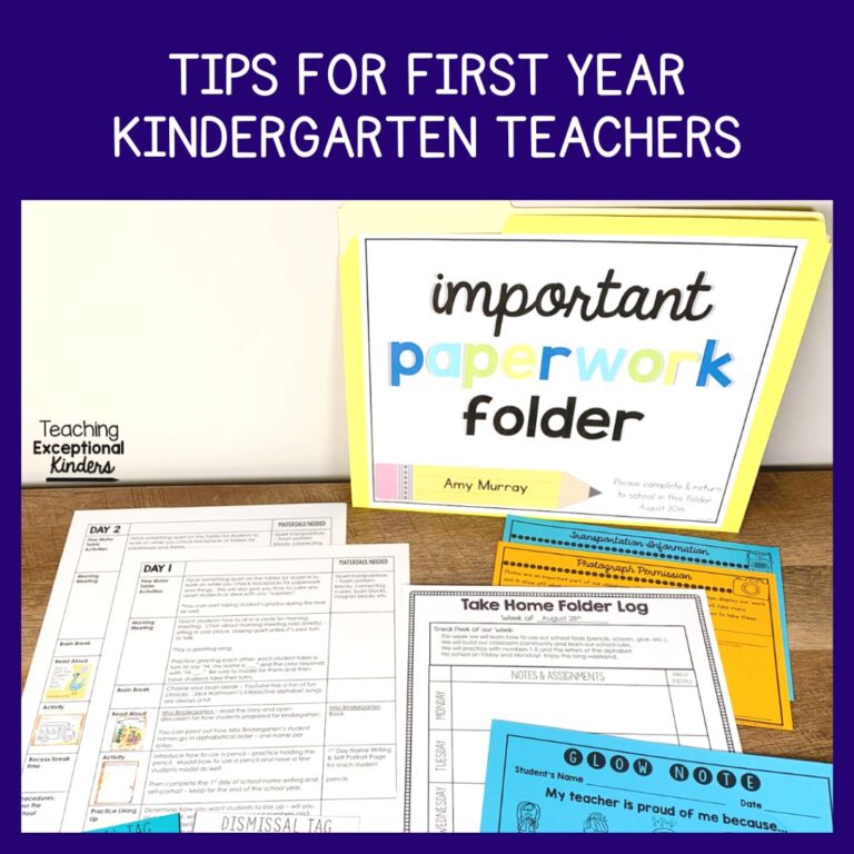 Tips for First Year Kindergarten Teachers - Teaching Exceptional Kinders