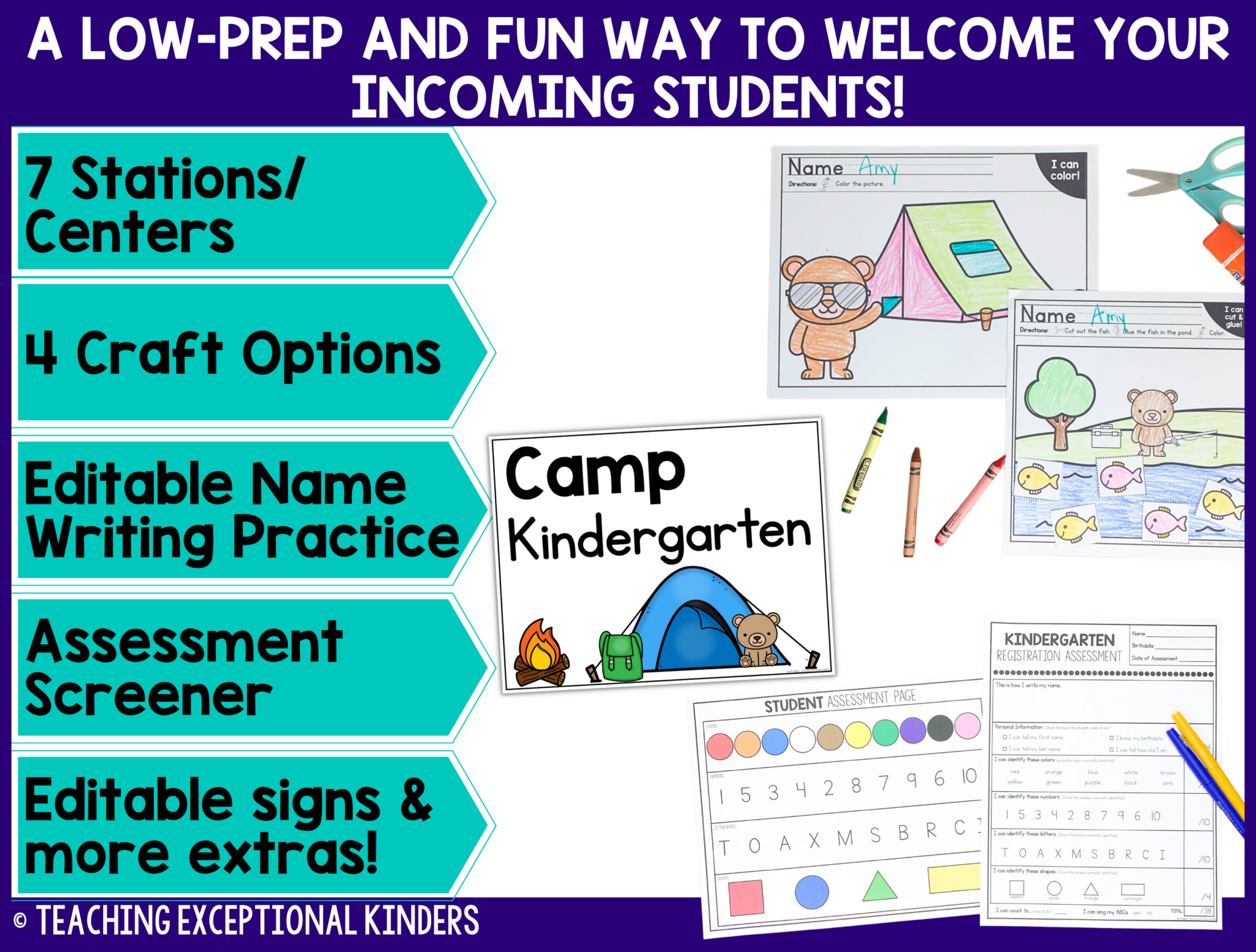 Camp Kindergarten Bundle - Teaching Exceptional Kinders