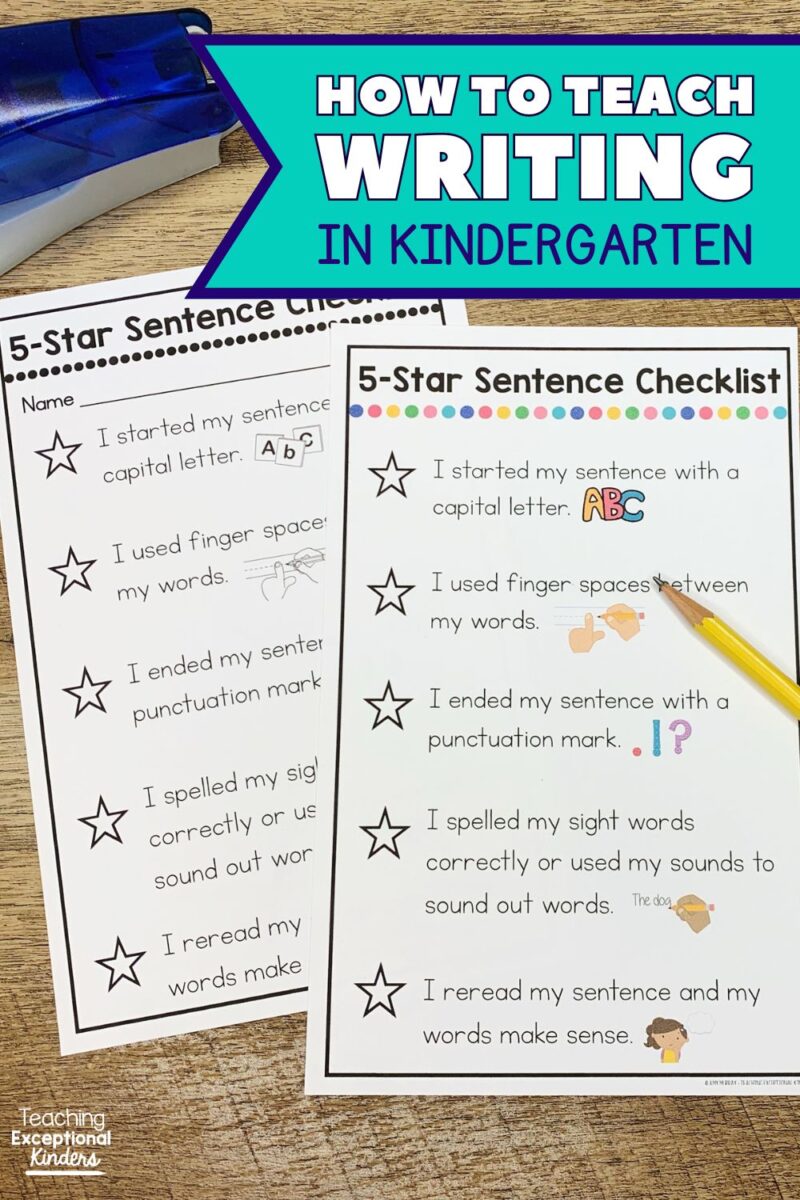 How to Teach Writing in Kindergarten - Teaching Exceptional Kinders