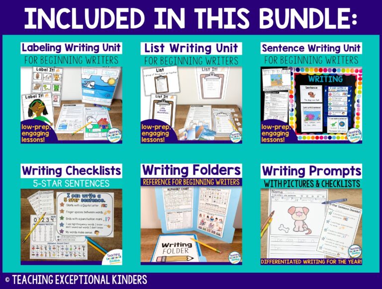 Beginning Writers Bundle - Teaching Exceptional Kinders