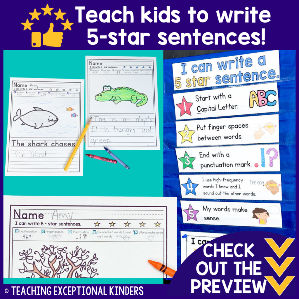 Beginning Writers Curriculum Bundle with Sentence Writing, Labeling ...