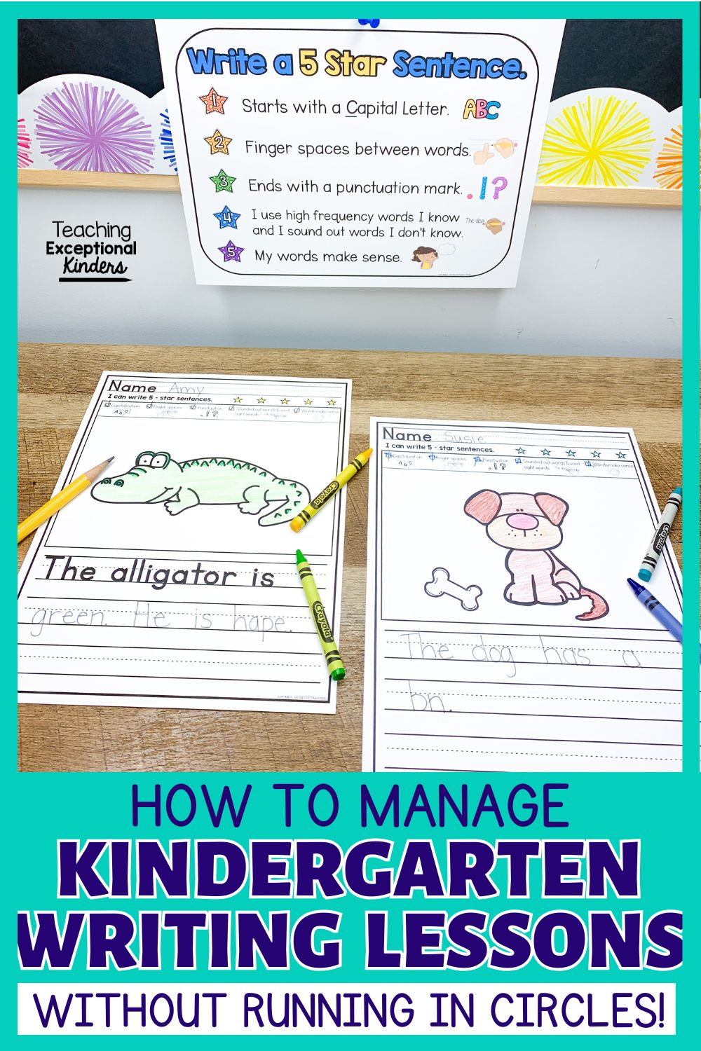 How to Manage Kindergarten Writing Lessons without Running in Circles ...