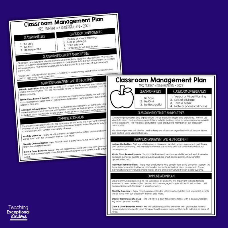 Tips for Creating a Kindergarten Classroom Management Plan - Teaching ...