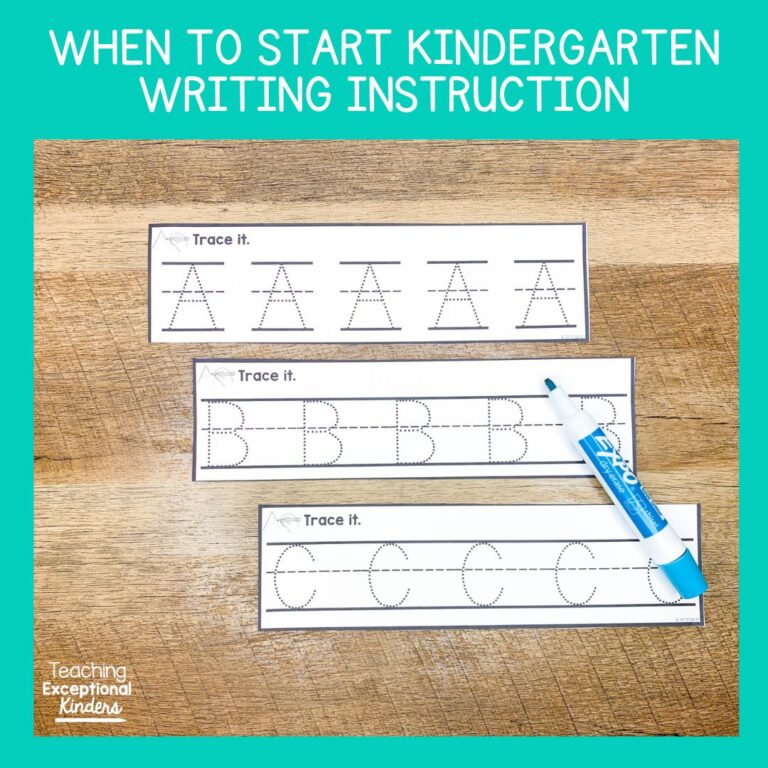 When to Start Kindergarten Writing Instruction - Teaching Exceptional ...