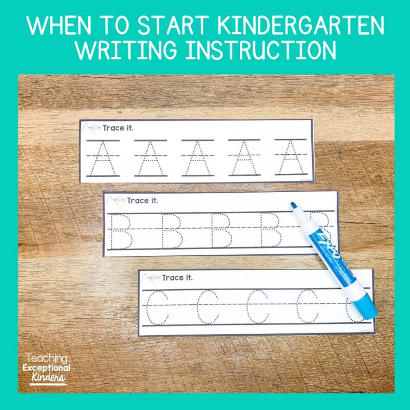 When to Start Kindergarten Writing Instruction - Teaching Exceptional ...