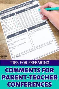 Preparing Meaningful Comments for Parent-Teacher Conferences - Teaching ...